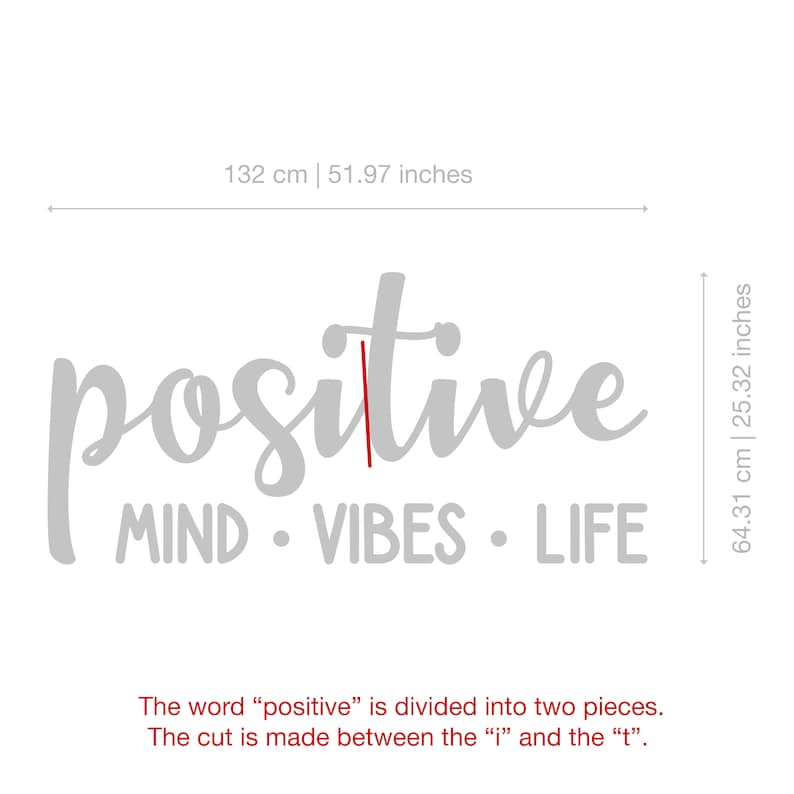 Positive Mind Vibes Life, Inspirational Wall Art, Inspirational Quotes ...