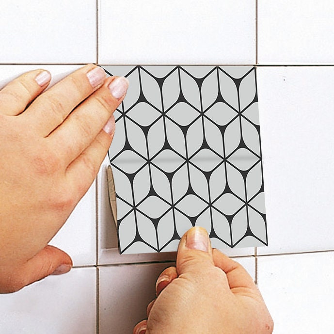 Grey Geometric Tile Stickers Mosaic Suitable for Wall and - Etsy UK