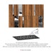 Dark Wood and Silver Mirror Decorative Panels, Wood Slat Wall Panel, 3D ...