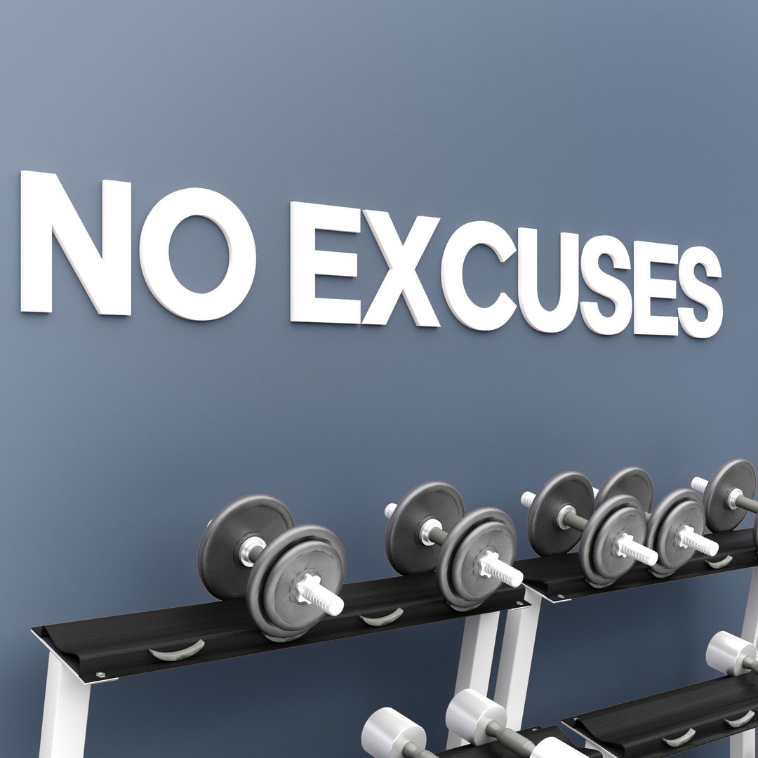 Gym Sign, No Excuses Sign, Home Gym Sign, Sign,cross Fit Sign,gym Decor ...