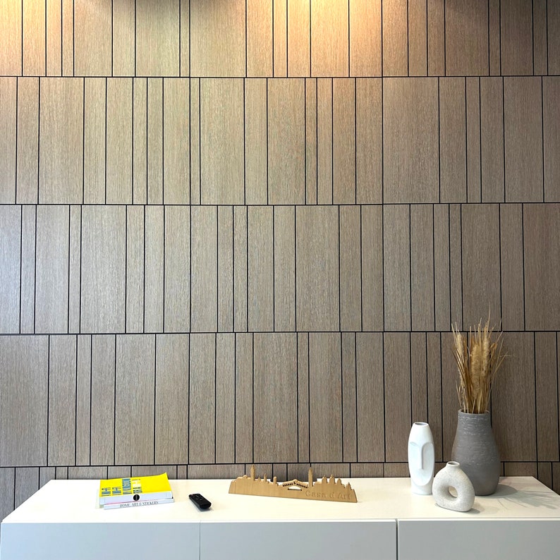 Light Wood Decorative Panels, 3D Wall Cladding, Accent Wall Design ...