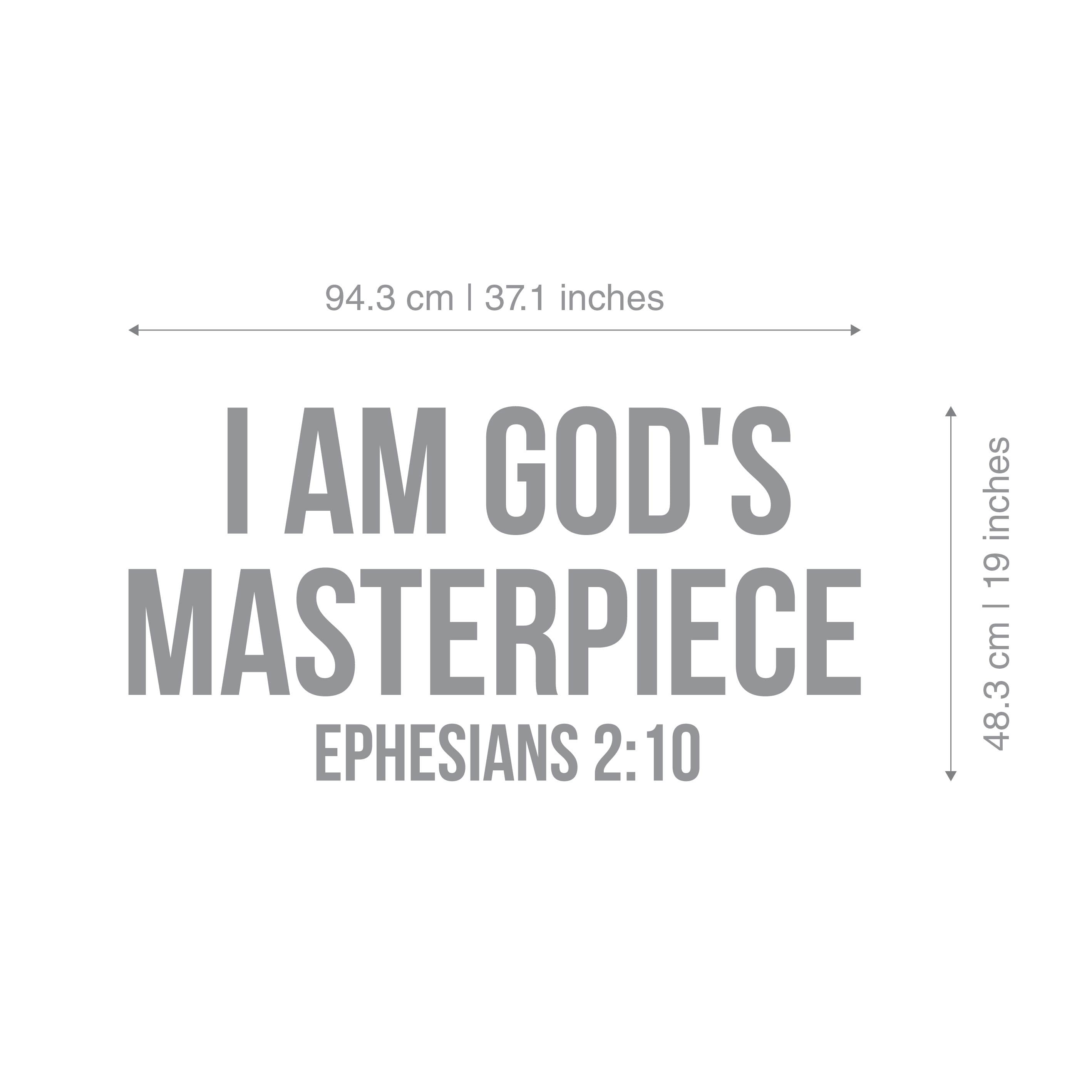 I Am God Masterpiece, Ephesians 2.10, Religious Wall Sign, 3D Letters ...