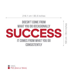 Success, Office Wall Art, Lettering 3D, Office Sign Wall Decal ...