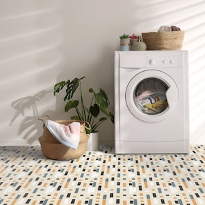 Stripes Effect Tile Stickers, Peel and Stick, Geometric Self-adhesive ...