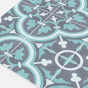 Scandinavian Blue, Vinyl Self Adhesive Tiles, Kitchen Backsplash Peel ...