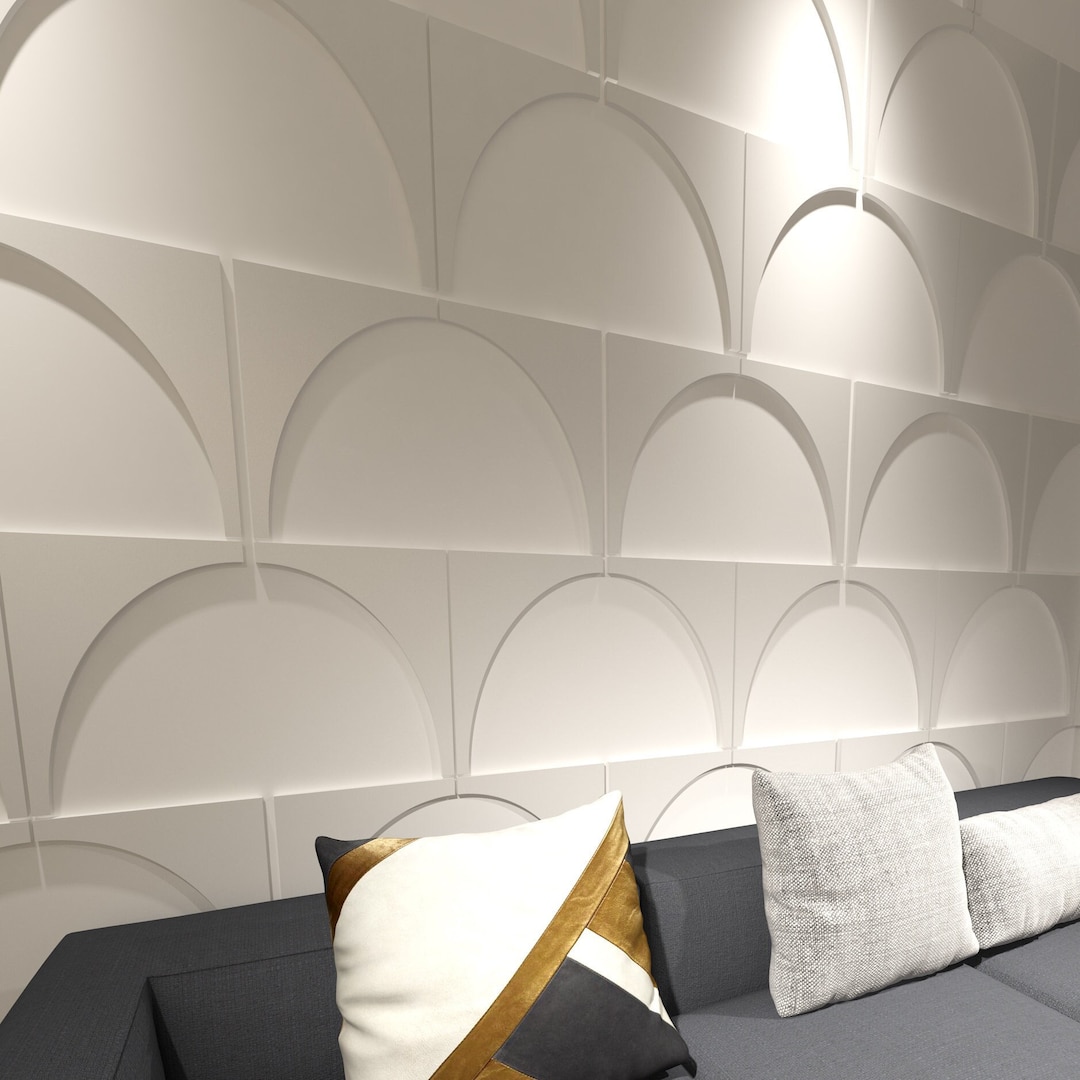 3D Wall Arches, 3D Accent Wall, Geometric Art, Mid-century Modern ...