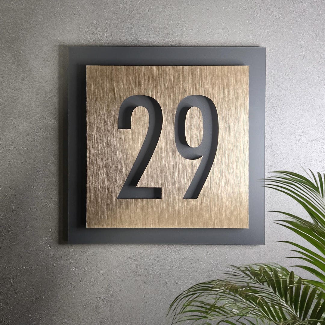 Custom Number Door Sign, Office Door Number Plate, Condo Room Numbers ...