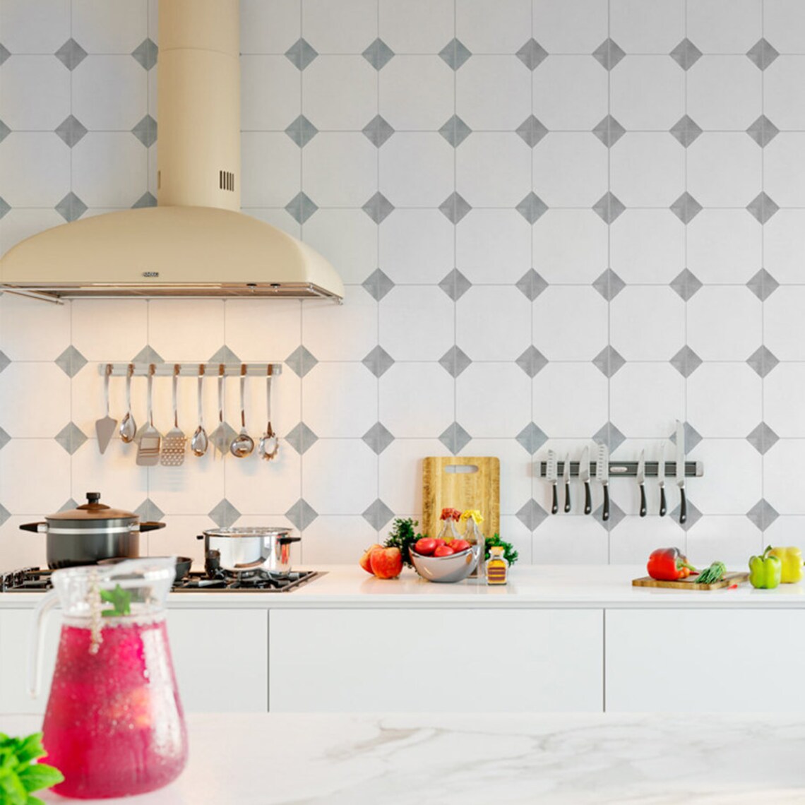 Copenhagen Tile Stickers Square Style Tile Tile Decal Tile - Etsy