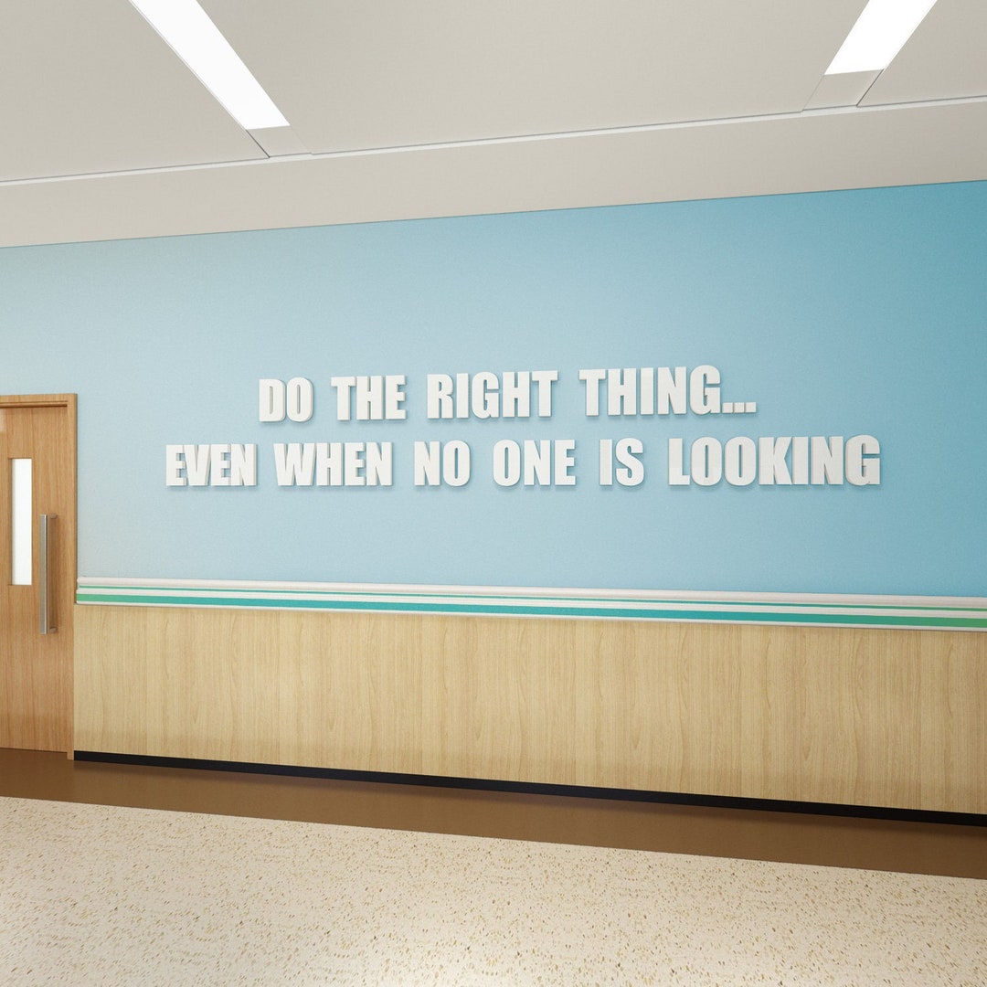 Do the Right Thing, Classroom Decor, 3D Quote, Classroom Decor Quote ...