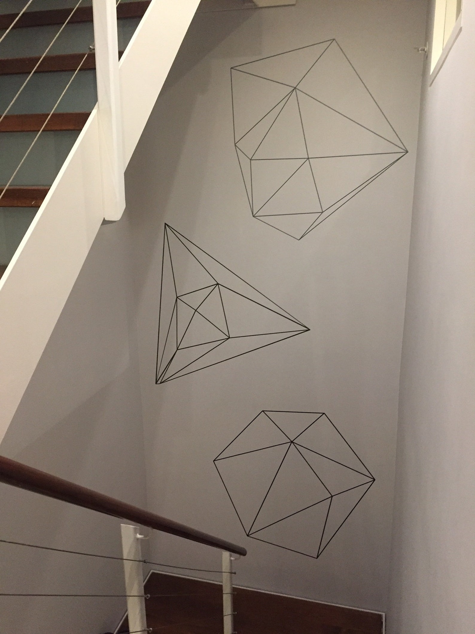 Geometric Outlines Mid Century Modern Wall Decals Wall Stickers Gift ...