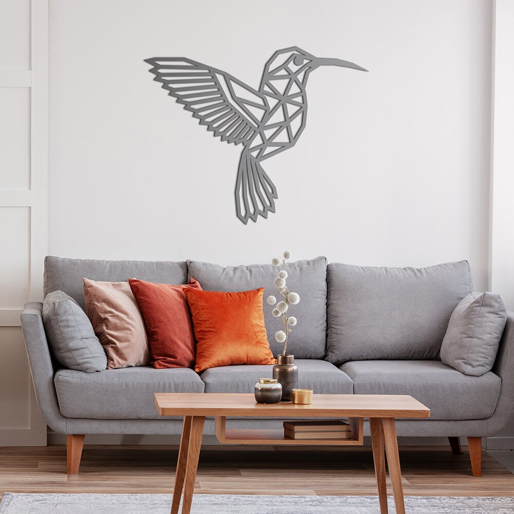 Colibrí geométrico Pájaro geométrico Arte geométrico 3D | Etsy