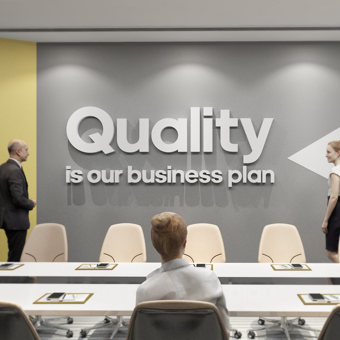 Quality is Our Business Plan, Motivational Wall Art, Home, Motivational ...