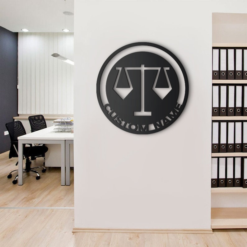 Custom Lawyer Name Sign, Gift for Lawyers Attorney, Law Office Art ...