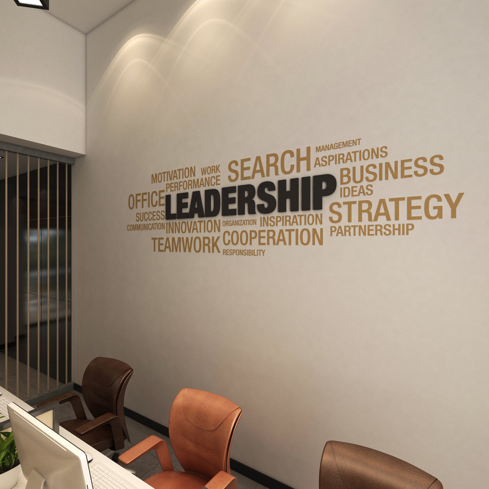 Leadership Sign, Office Decor, Leader Quote Office Vinyl Decor ...