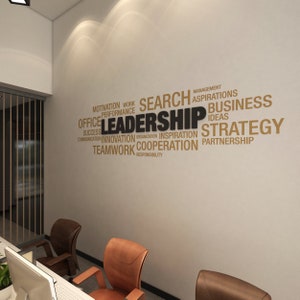 Leadership Sign, Office Decor, Leader Quote Office Vinyl Decor ...