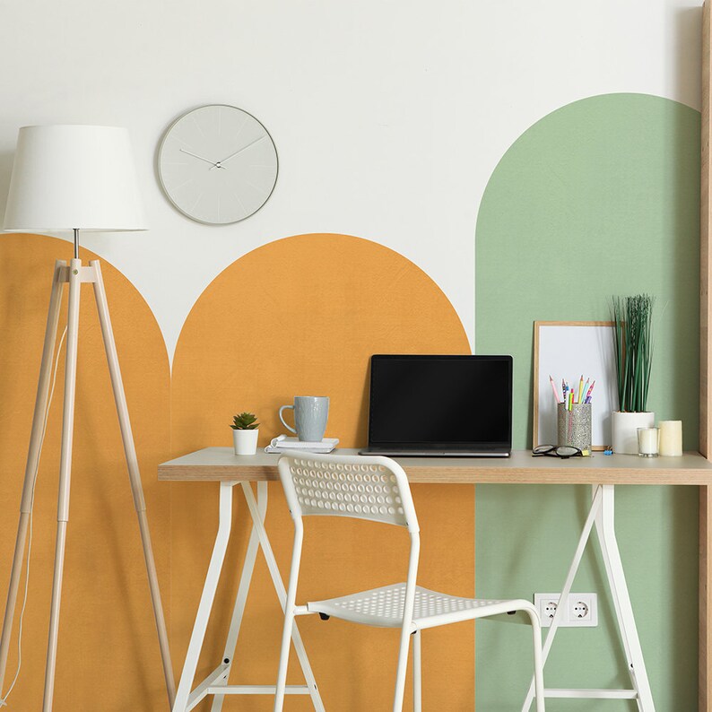 Arch Colour Block Wall Decal, Color Wall Sticker, Color Blocking ...