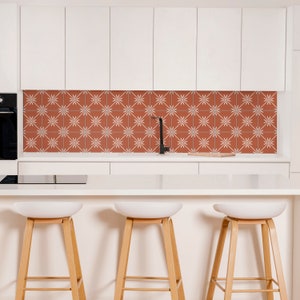 Holambra Tile Stickers, Bohemian Abstract Shapes Vinyl Tile Decal, Self ...