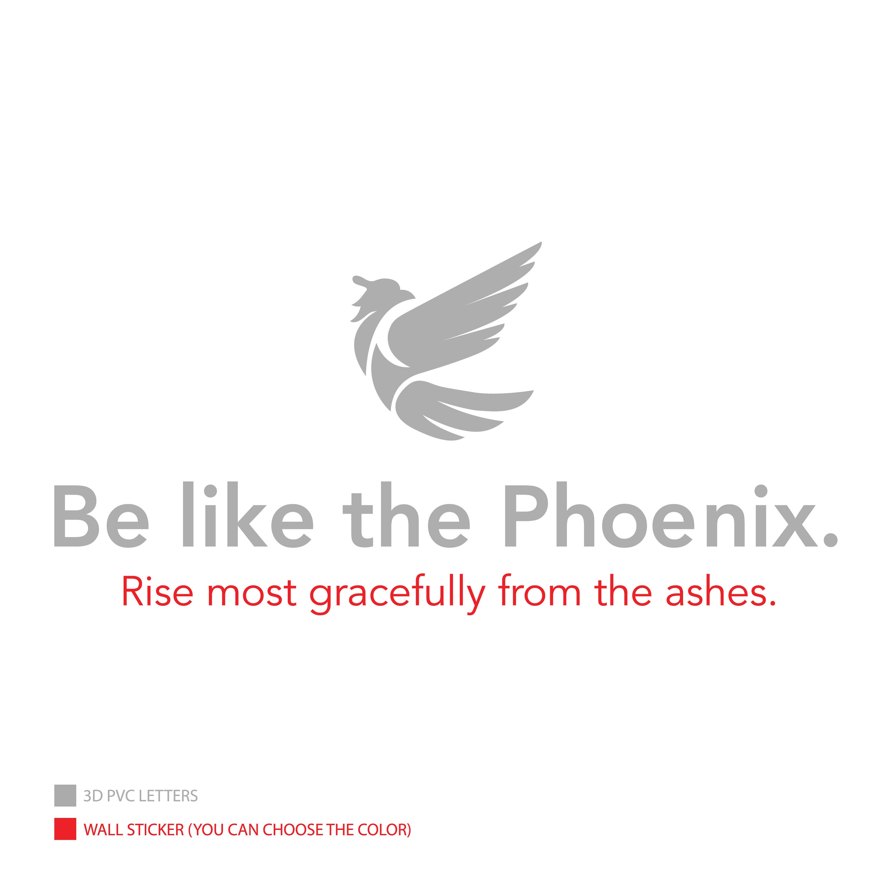 Be Like the Phoenix Wall Art Rise Uplifit 3D Wall Decor - Etsy