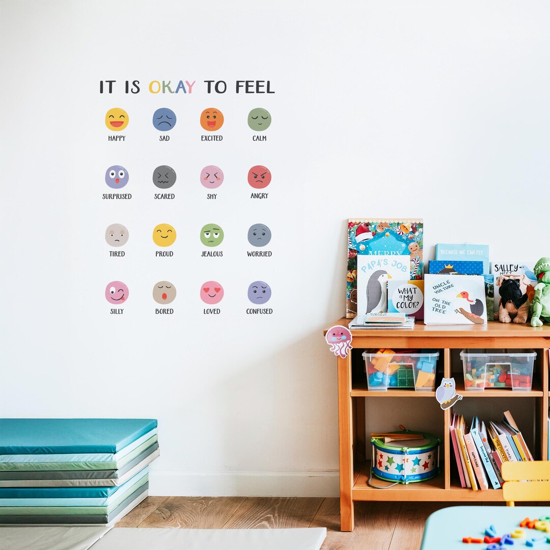 Its Okay to Feel Emotions Wall Decal, Boho Mental Health and ...