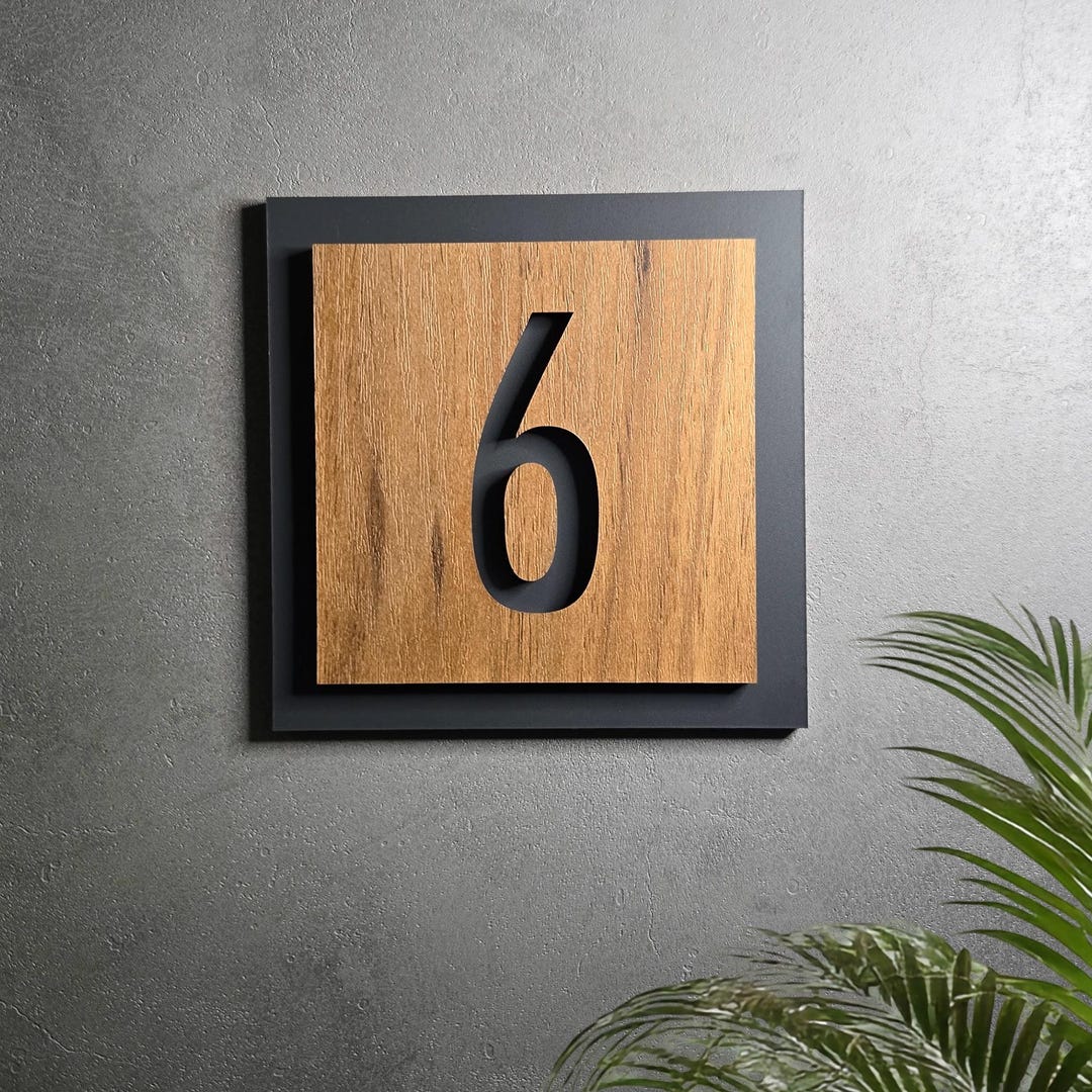 Square Number Door Sign, Office Door Number Plate, Square Sign for ...