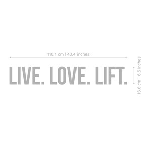 Live, Love, Lift, Gym Wall Art, Training Room Gym Quote, Fitness Wall ...