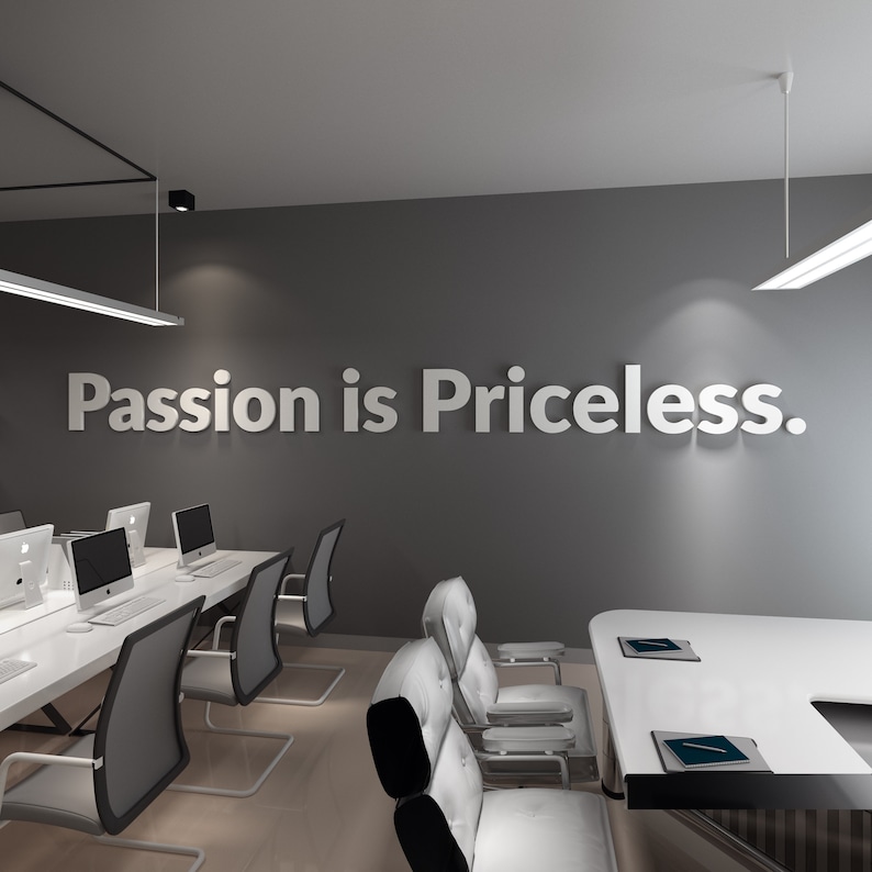Passion is Priceless Quote for Offices Business Schools | Etsy