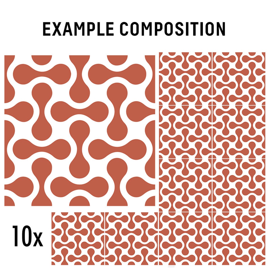 Tunis Pattern Tile Stickers Mid Century Decor 70s Decor - Etsy