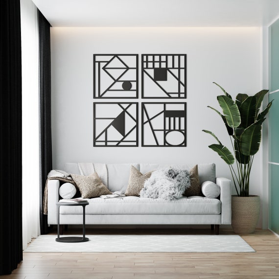 3D Geometric Wall Panels Set of 4 3D Wall Decor Wall - Etsy