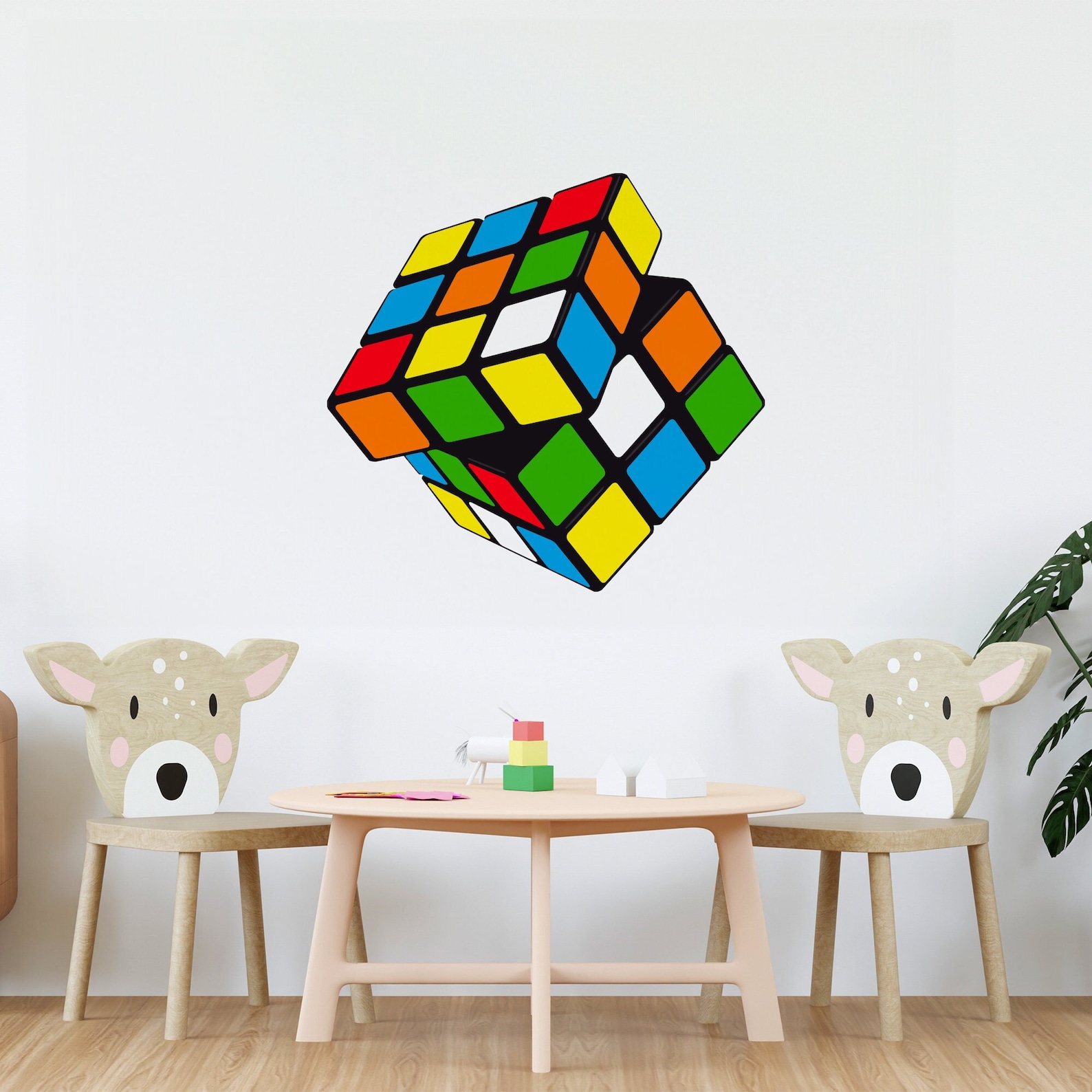 Rubiks Cube Decal, Rubiks Cube Decor, Rubiks Cube Art, Playroom Decor ...