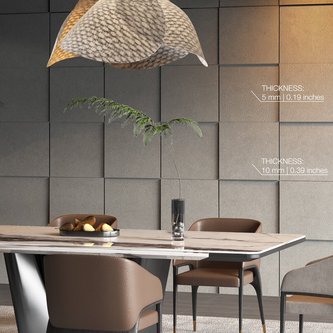 Concrete Modular Squares, 3dimensional Accent Wall, Large Wall Panels ...