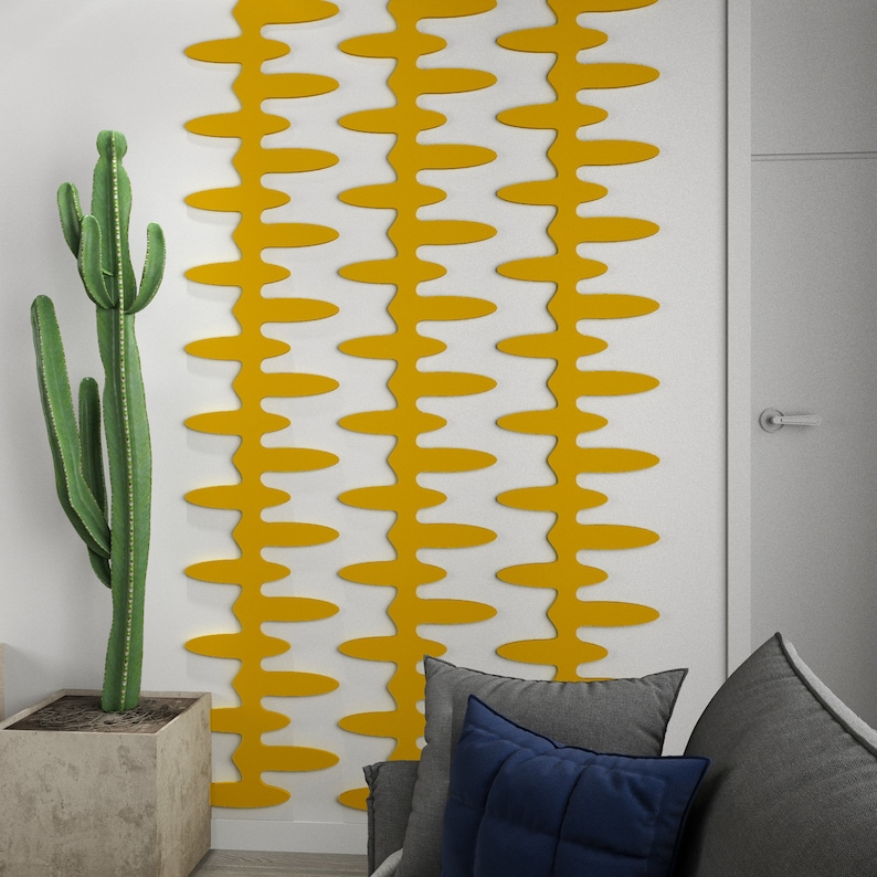 Mid Century Groovy Wall Decor Panels Mid-century Modern | Etsy