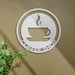 Custom Round Coffee Shop Sign, Coffee Lover Wall Art Decor ...