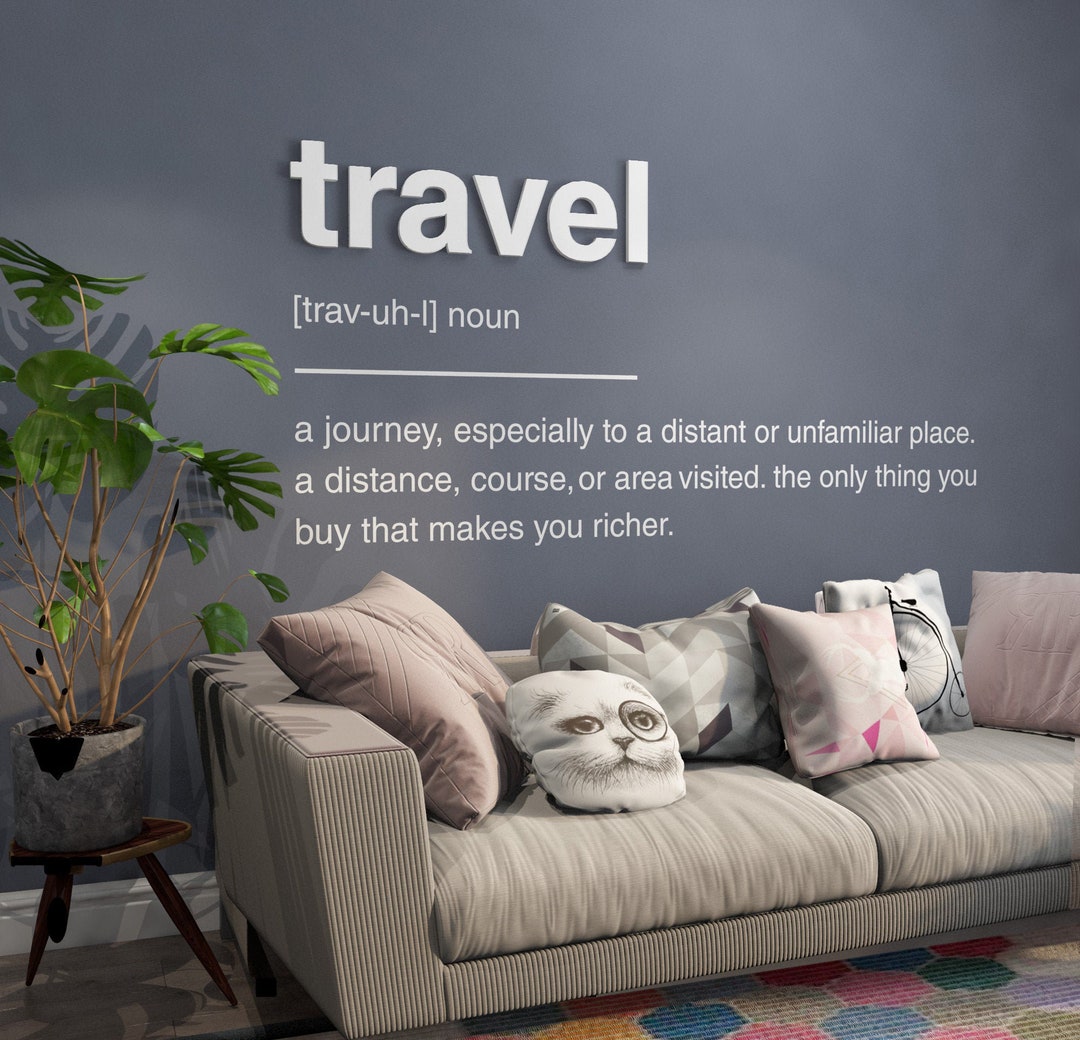 Travel Definition, Travel Wall Sign - SKU:TRDF - Etsy