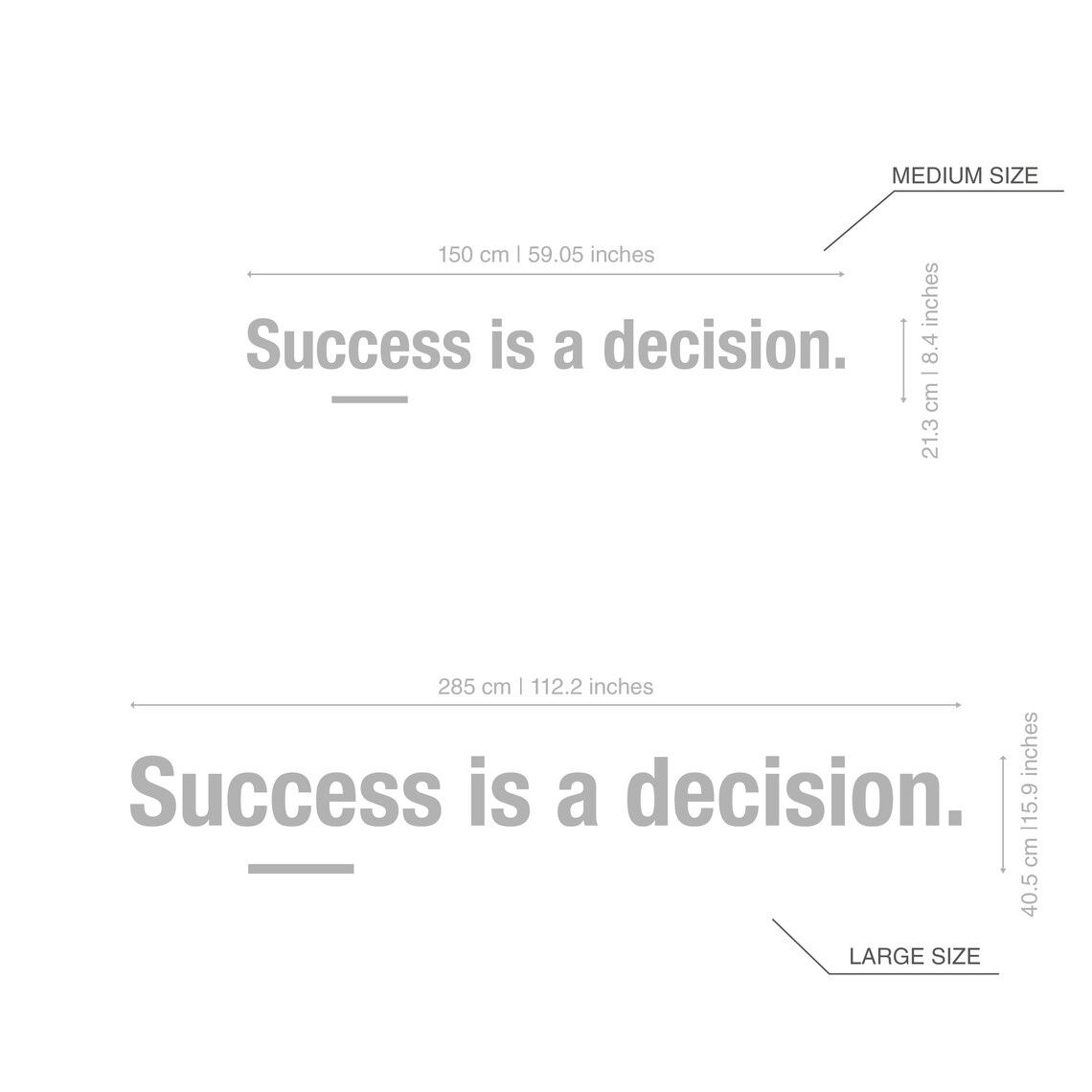 Success is A Decision, Office Motivational Wall Decor, 3D Quote for ...