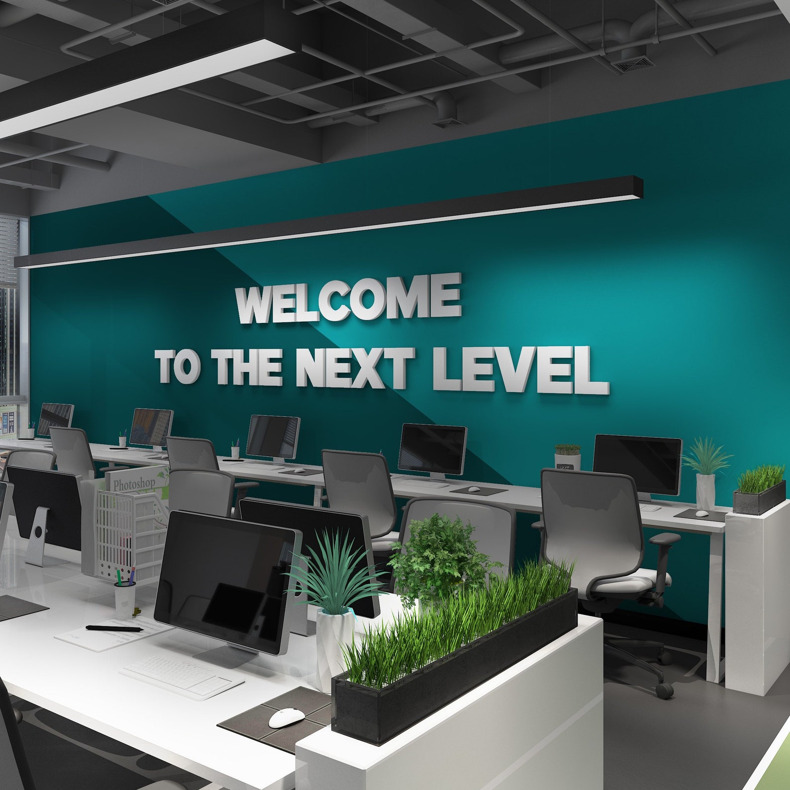 Welcome Sign - Welcome to the Next Level - Dimensional Letters Sign ...