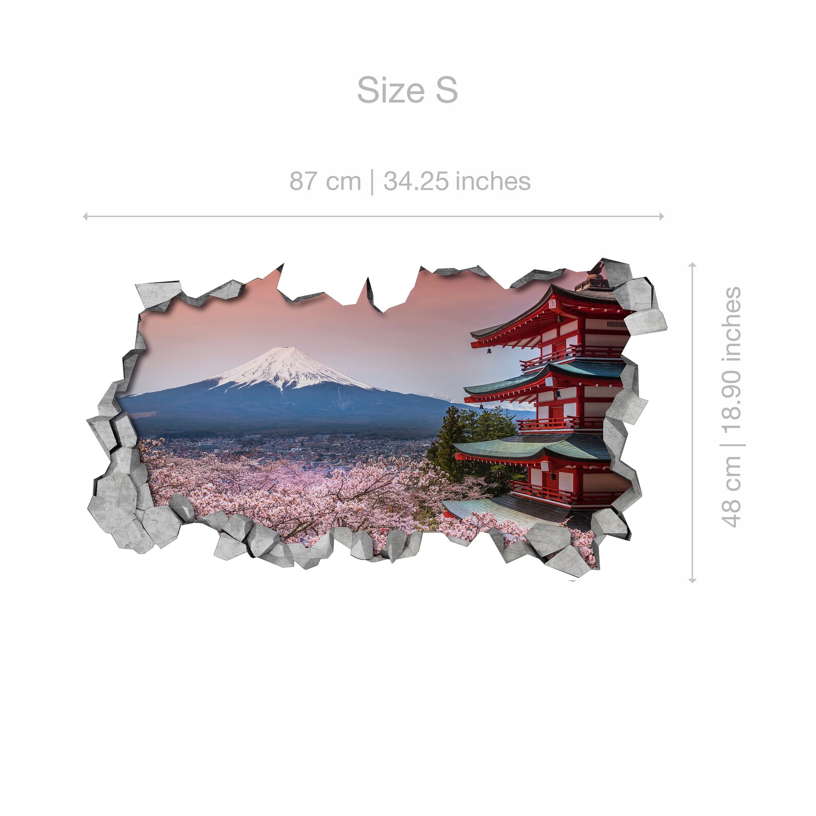 Mount Fuji 3d Wallpaper 3d Wall Art Wall Decal 3d Wall - Etsy