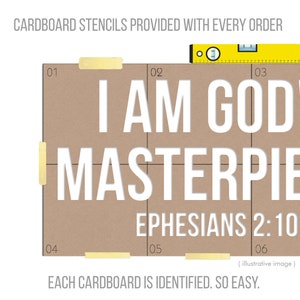 I Am God Masterpiece, Ephesians 2.10, Religious Wall Sign, 3D Letters ...