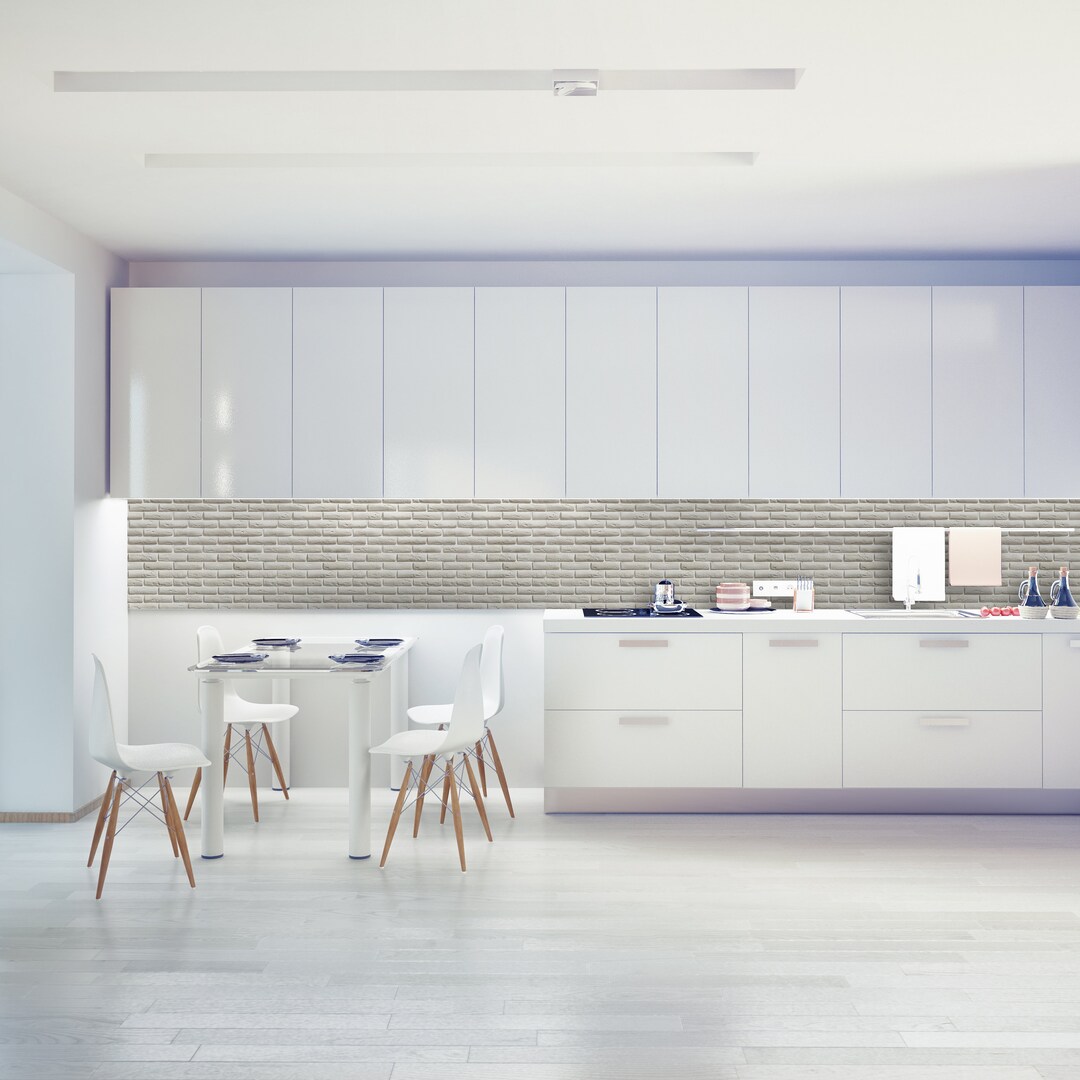 3D Stickers White Brick Kitchen Decorations - SKU:3DWBKD - Etsy