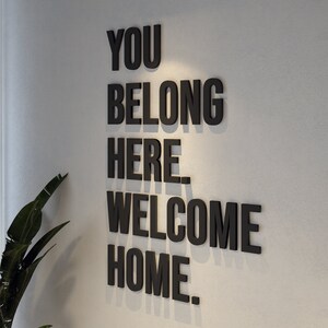 You Belong Here Sign, 3D Quote Letters, Inspirational Quotes, Mental ...