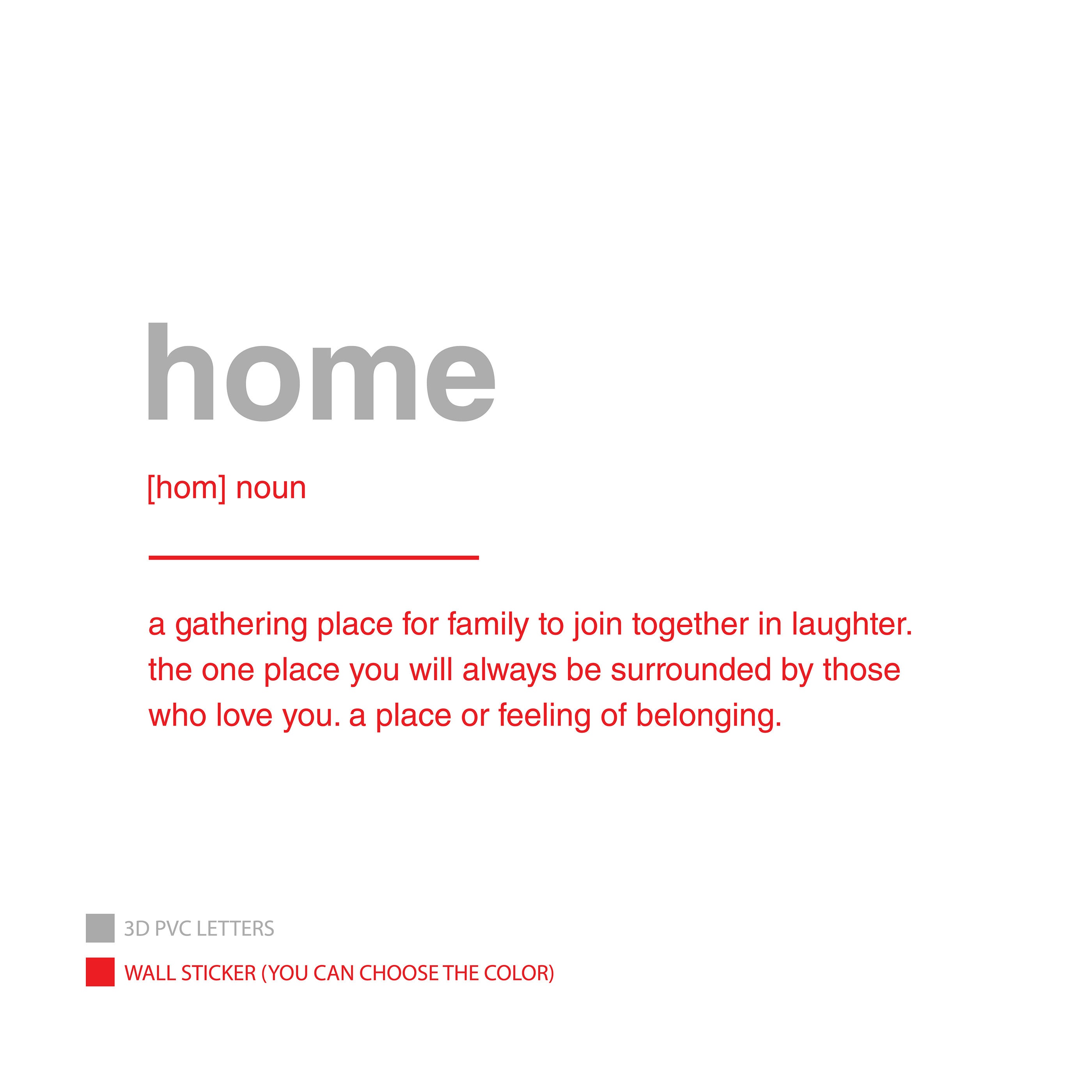 Home Definition Sign - Wall Decal - Wall Sticker - Wall Art - Wall ...