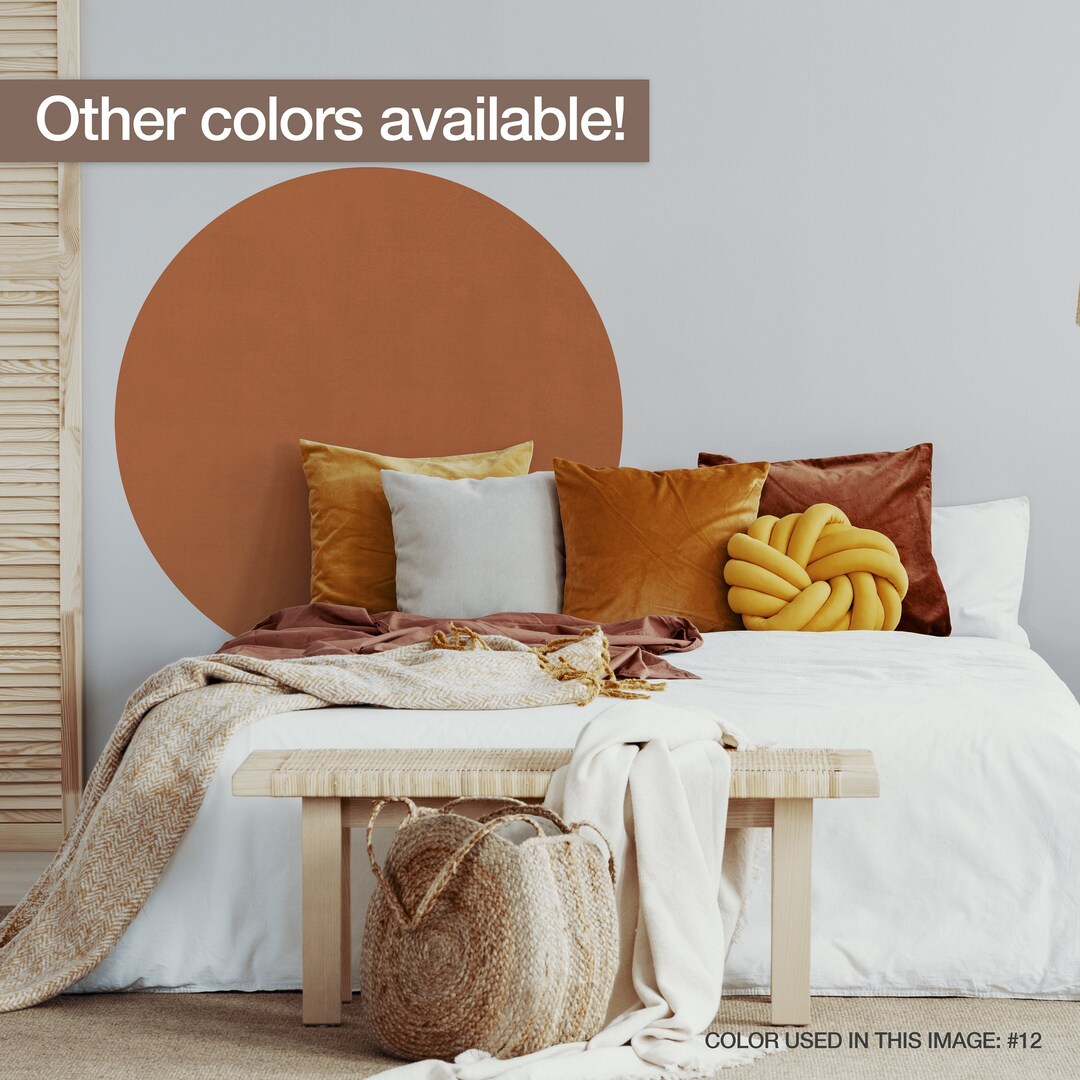 Circle Wall Decal, Color Circle Wall Sticker, Color Blocking, Geometric ...