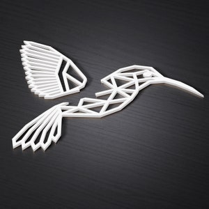 Geometric Hummingbird - Geometric Bird - Geometric 3D Art - Geometric ...