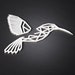 Geometric Hummingbird Geometric Bird Geometric 3D Art - Etsy