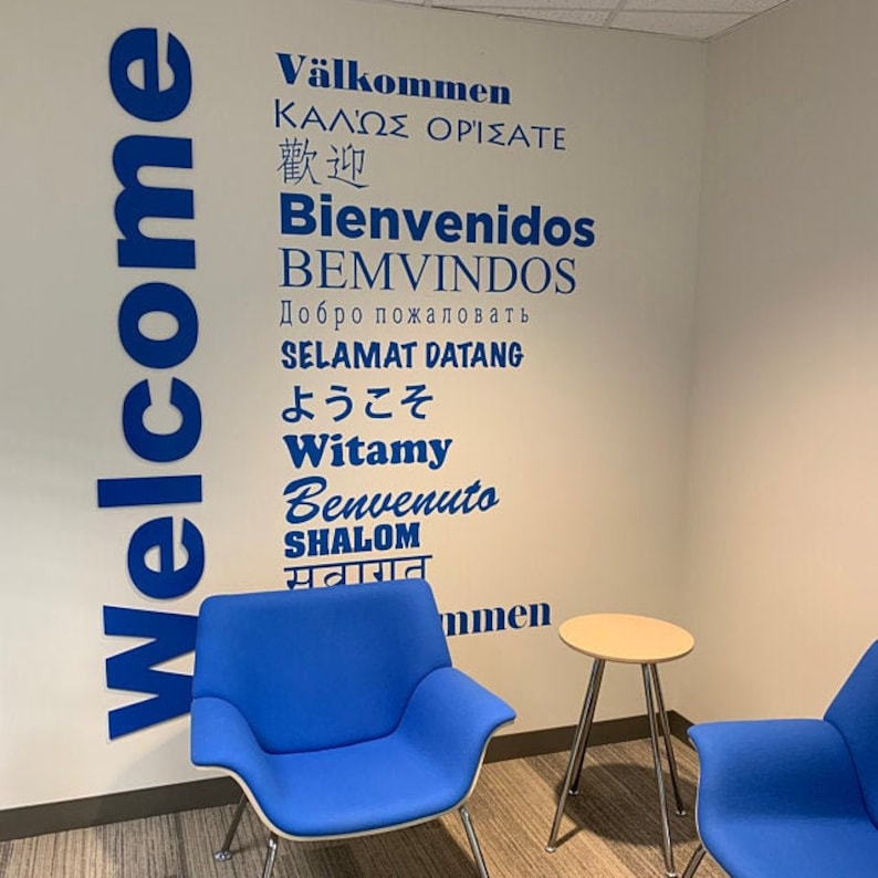Welcome Sign Multilanguage for Global Offices Receptions - Etsy