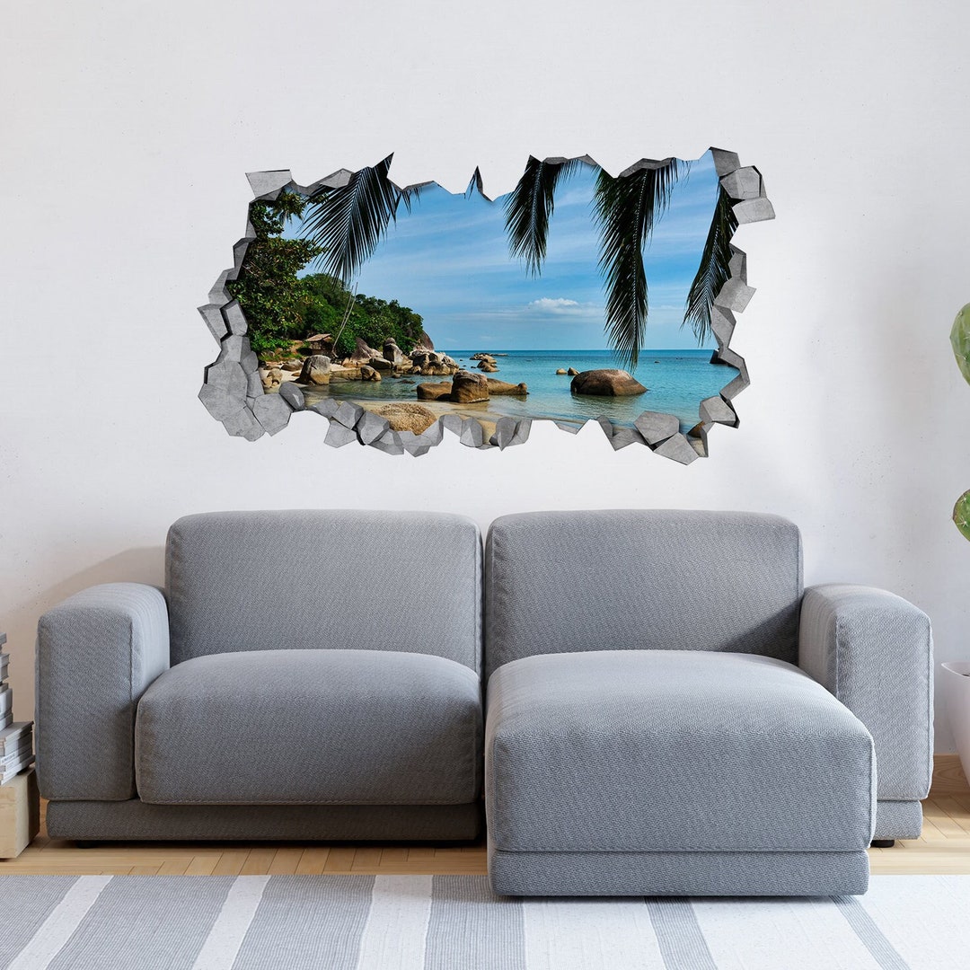 Broken Wall Sticker - Wall Decal - 3d Wallpaper - 3d Wall Decals ...
