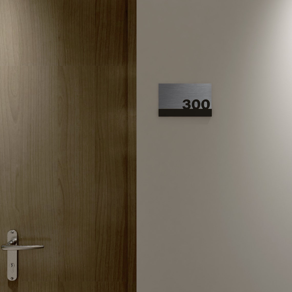 Brushed Aluminum Signs With Numbers, Custom Door Sign, Numbers for ...