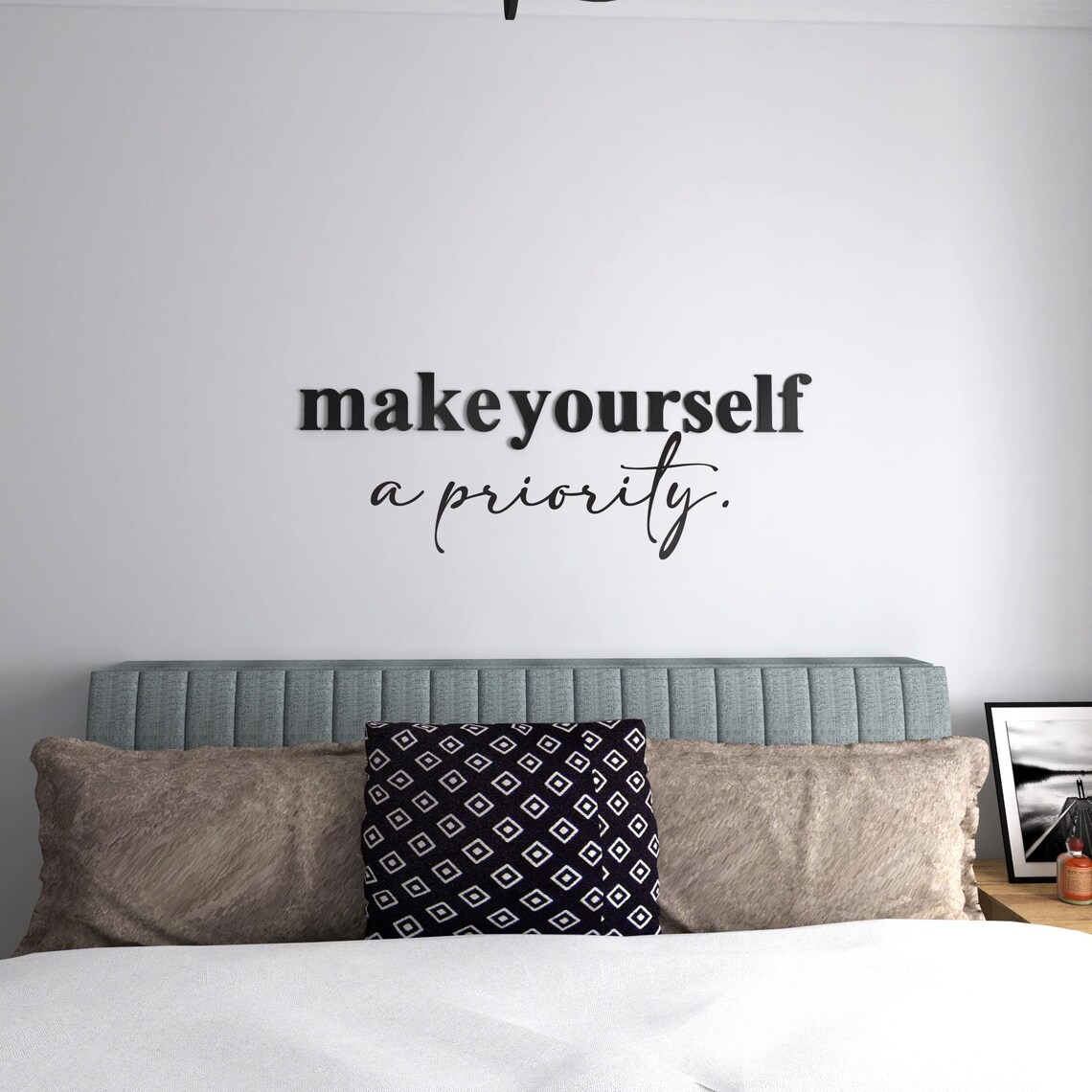 Self Love Wall Decor, Make Yourself A Priority Quote, Inspirational ...