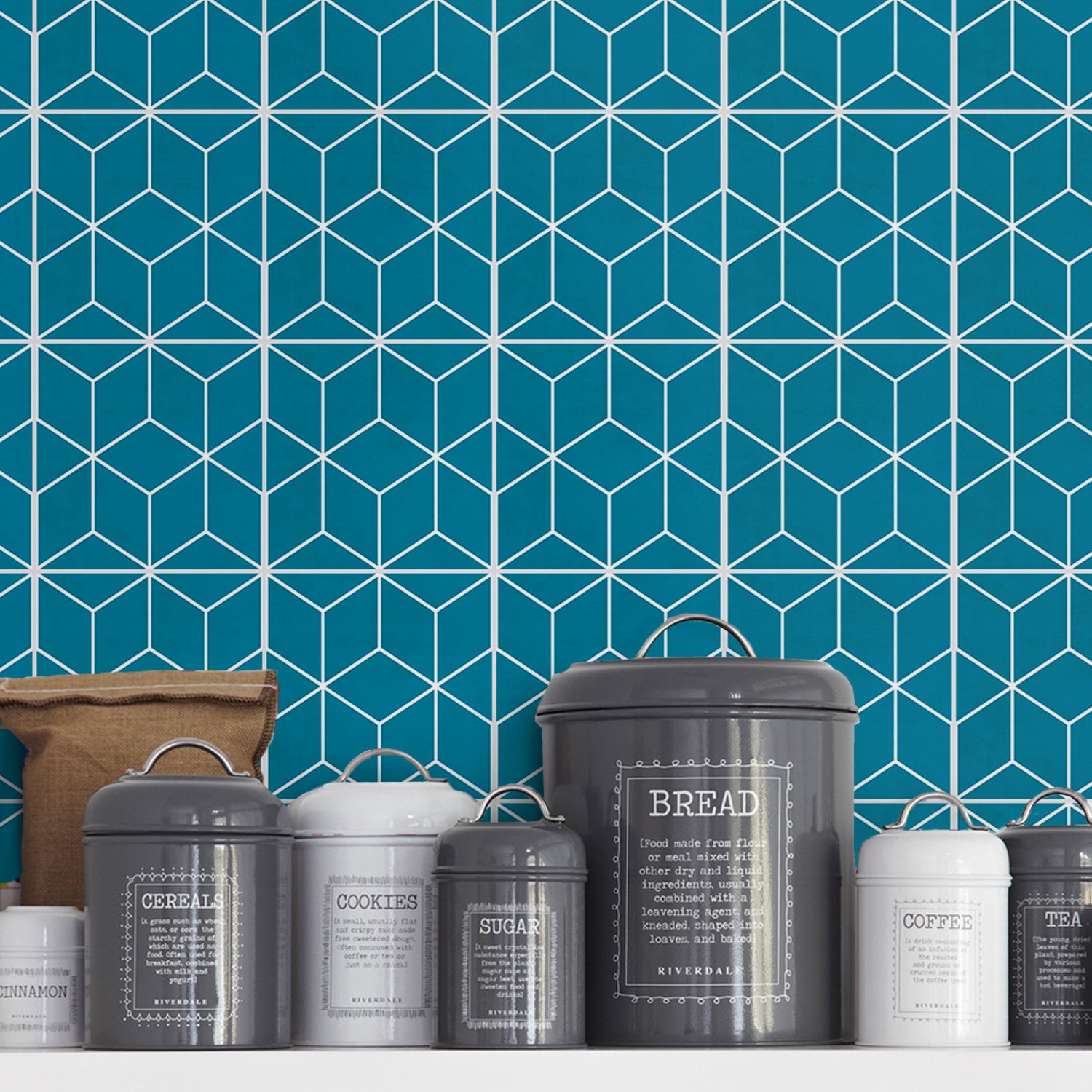 Blue Modern Tile Stickers Mosaic Suitable for Wall and - Etsy UK