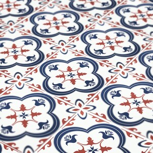 Blue and Red Portuguese Tile Stickers, Carrelage Adhésif, Peel & Stick ...