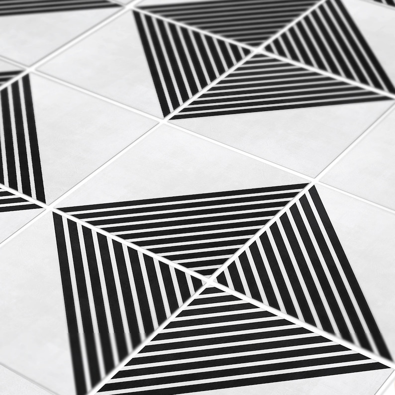 Geometric Lines Tile Stickers Tiles for Kitchen and Bathroom | Etsy